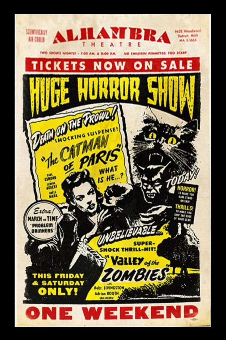 Huge Horror Show Poster 28x43 Unframed Art Print – The Flossie ...